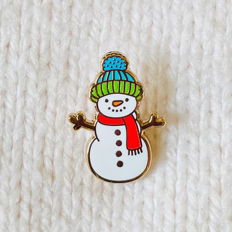 Snowman Pin - Etsy