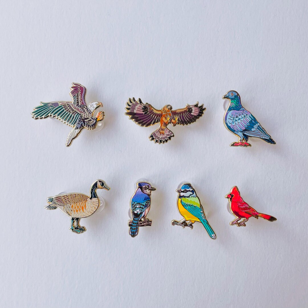 Birds Enamel Pins, Pigeon Lapel Badge, Brooches, Advent Calendar ...