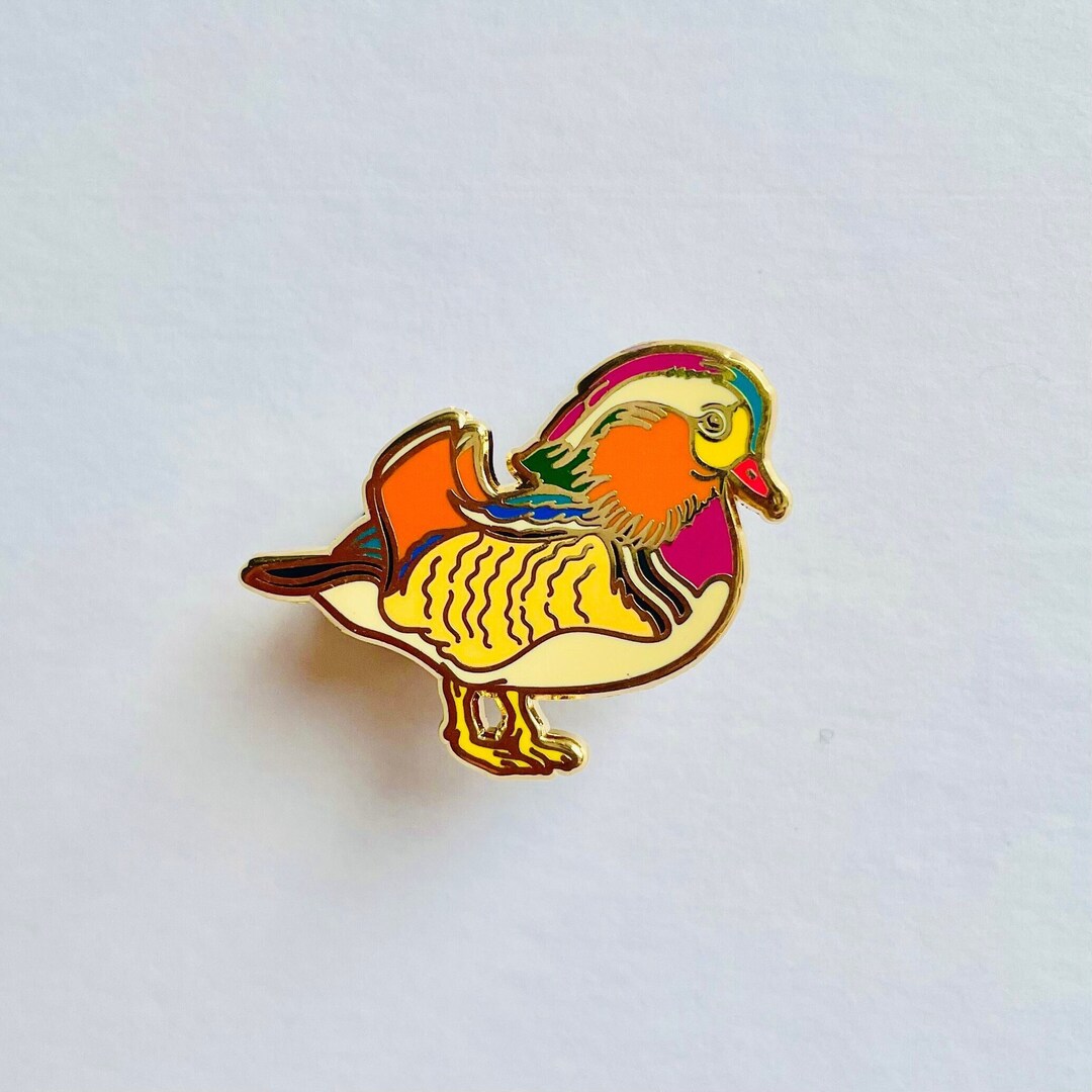 Mandarin Duck Bird Enamel Pin Badge Brooch Tropical Exotic Bird Gift ...