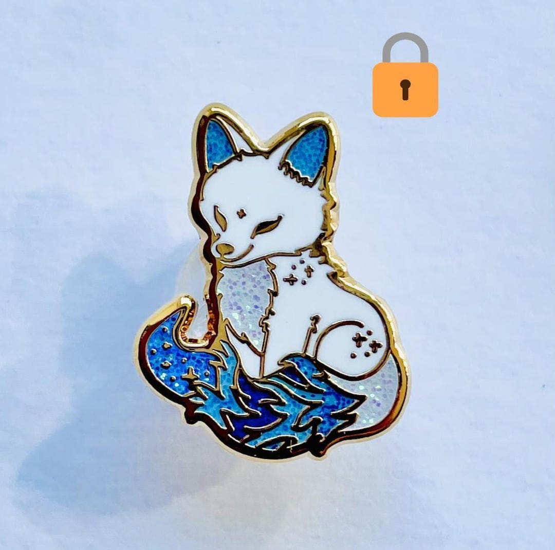 Arctic Fox Enamel Pin, Winter Lapel Pin, Christmas Stocking Stuffer ...