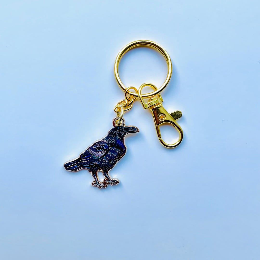 Gothic Raven Keychain, Witchy, Dark Fantasy Academia, Christmas Gift ...