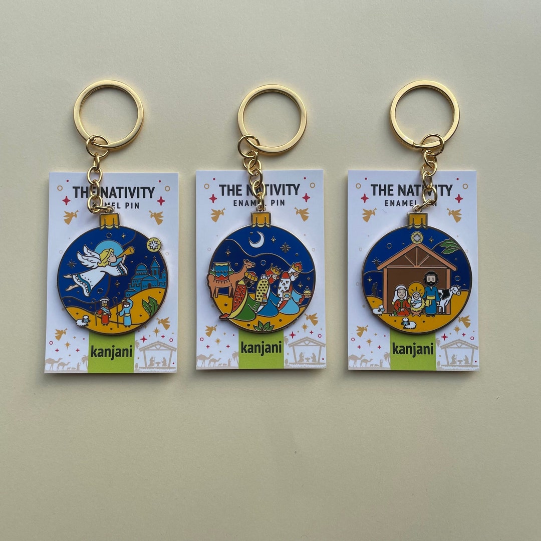 Nativity Christmas Magnetic Keychains Festive Keychains Christian ...