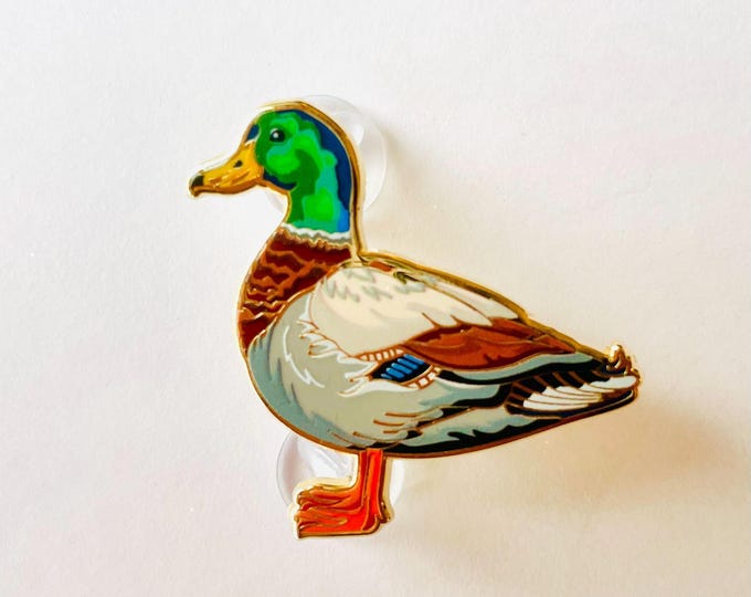 Vintage Duck Brooch Pin Bird Jewellery Mallard Duck Vintage Lapel Pin ...