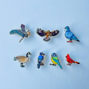 Red Northern Cardinal V.2 Enamel Pin Badge, Gift for Him, Gift for Her ...