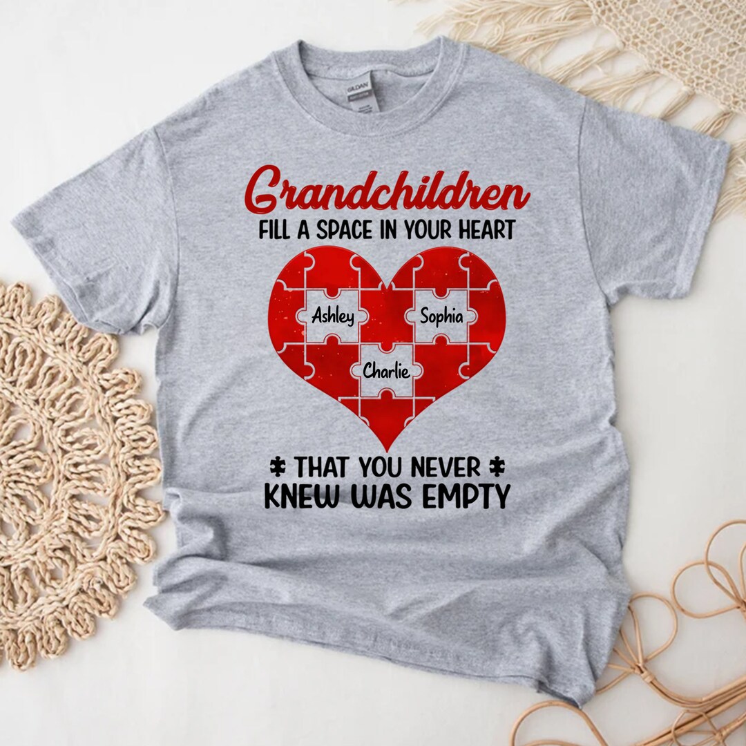 Grandchildren Fill Spaces in Grandma Heart Personalized - Etsy