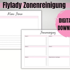 Flylady Checklisten, Zonenplan, Monatsübersicht, Hausaufgaben, Ausfüll ...
