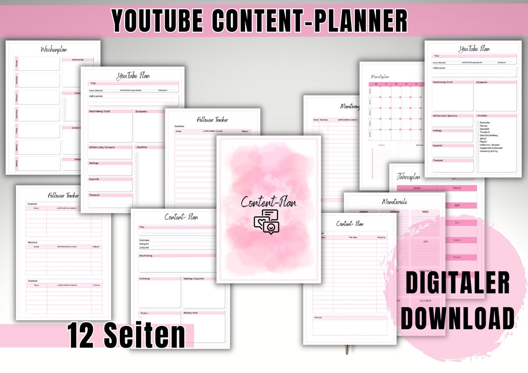 Content Planner for Youtube, With Helpful Templates to Optimize Your ...