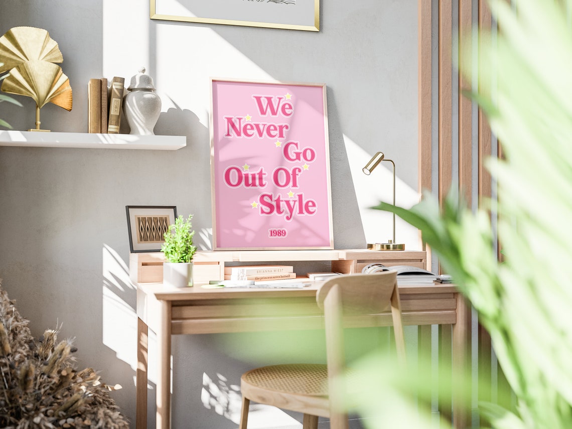 Taylor Swift Poster We Never Go Out of Style Song Lyric - Etsy