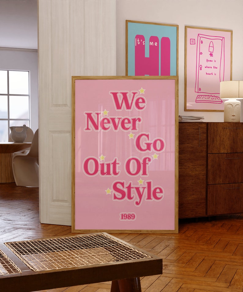 Taylor Swift Poster We Never Go Out of Style Song Lyric - Etsy