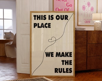 Lover Taylor Swift Poster This is Our Place, We Make the Rules Song ...