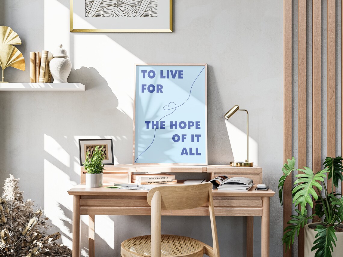 AUGUST Taylor Swift Poster to Live for the Hope of It All Song - Etsy
