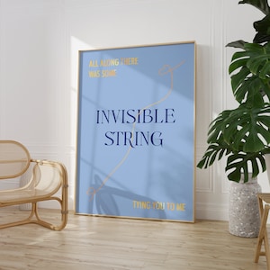 Taylor Swift Invisible String Lyric Poster, Taylor Folklore Wall Print ...