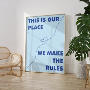 Lover Taylor Swift Poster This is Our Place, We Make the Rules Song ...
