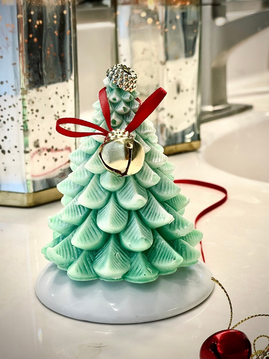 Handmade Christmas Tree Soap: Holiday Party Favor, Snow Souvenir - Etsy