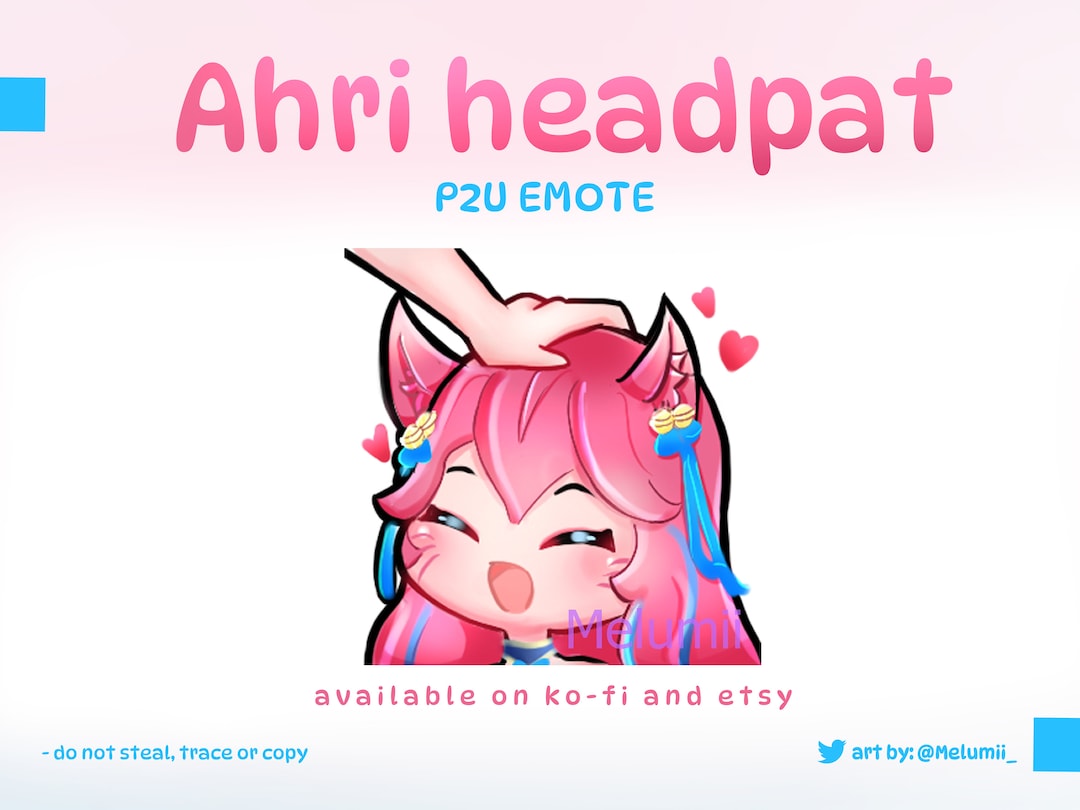 Spirit Blossom Ahri Headpat Emote (league of Legends) | Ahri Emotes ...