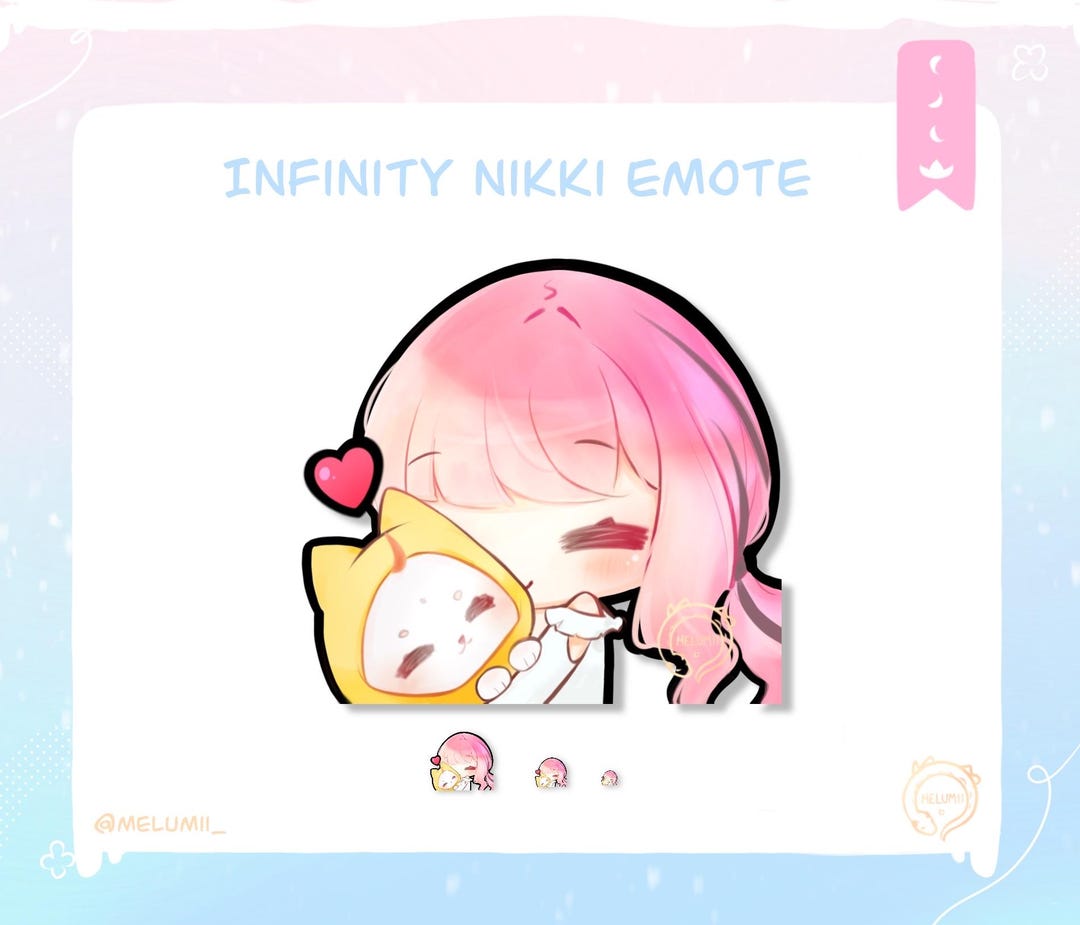 Hug Momo Infinity Nikki Emote | Cute Emote | Nikki Emotes | Twitch ...