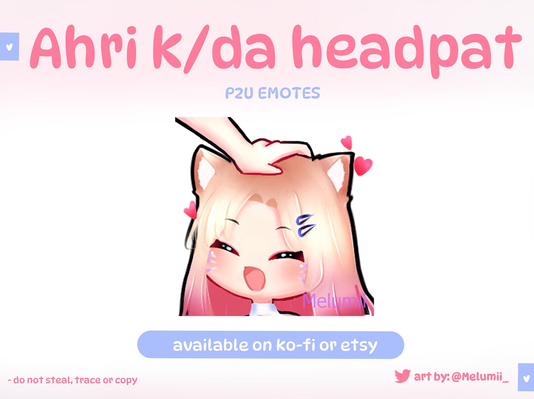 K/DA Ahri Headpat Emote | Twitch/discord (PNG) - Etsy