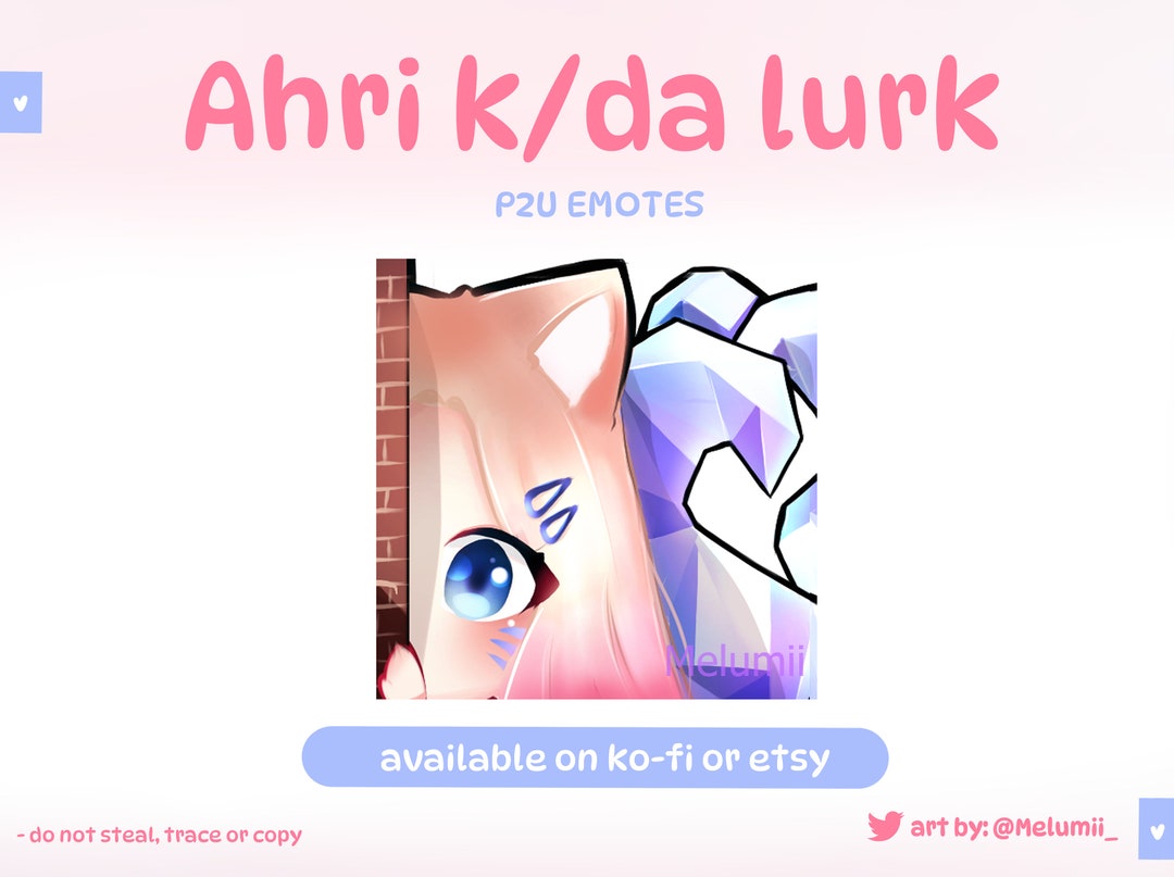 K/DA Ahri Lurk Emote | Twitch & Discord (PNG) - Etsy