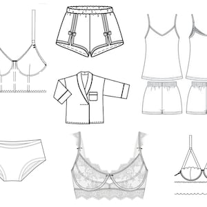 The Ultimate Lingerie Patterns Pack 500+ PDF Instant Download Sewing ...
