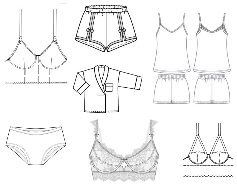 The Ultimate Lingerie Patterns Pack 500 PDF Instant Download Sewing ...