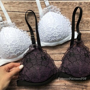 Foam Cup Bra Pattern Bralette PDF Pattern Instant Download Brassiere ...
