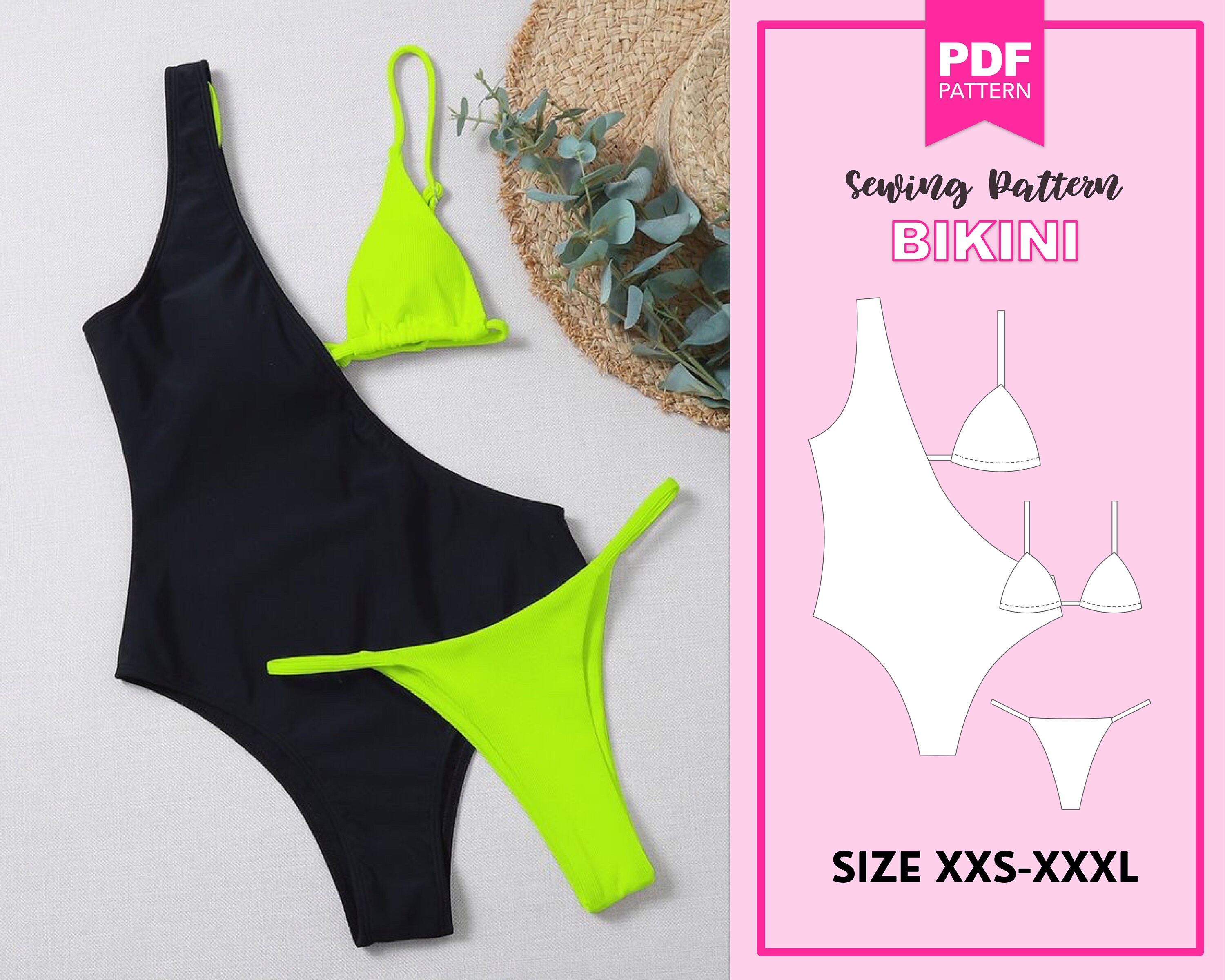 Bikini Pattern PDF. Swimsuit Pattern PDF Sewing Pattern for Women ...
