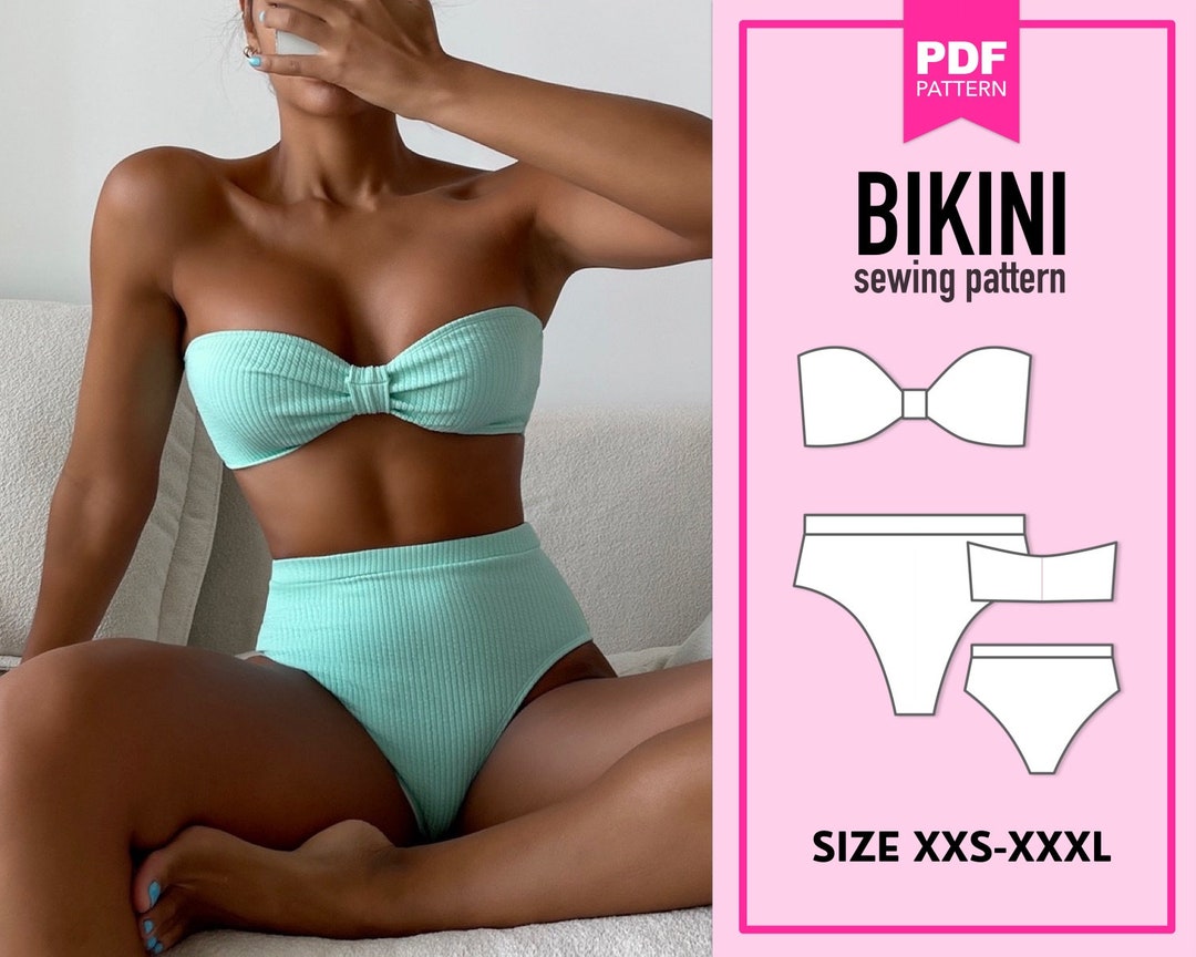 Bikini Pattern PDF. Swimsuit Pattern PDF Sewing Pattern for Women. Digital Pattern, Bikini ...