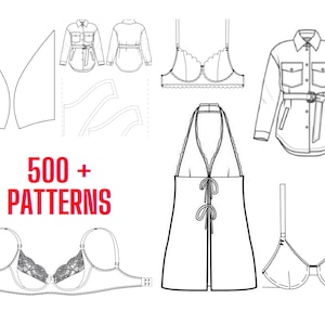 The Ultimate Lingerie Patterns Pack 500+ PDF Instant Download Sewing ...