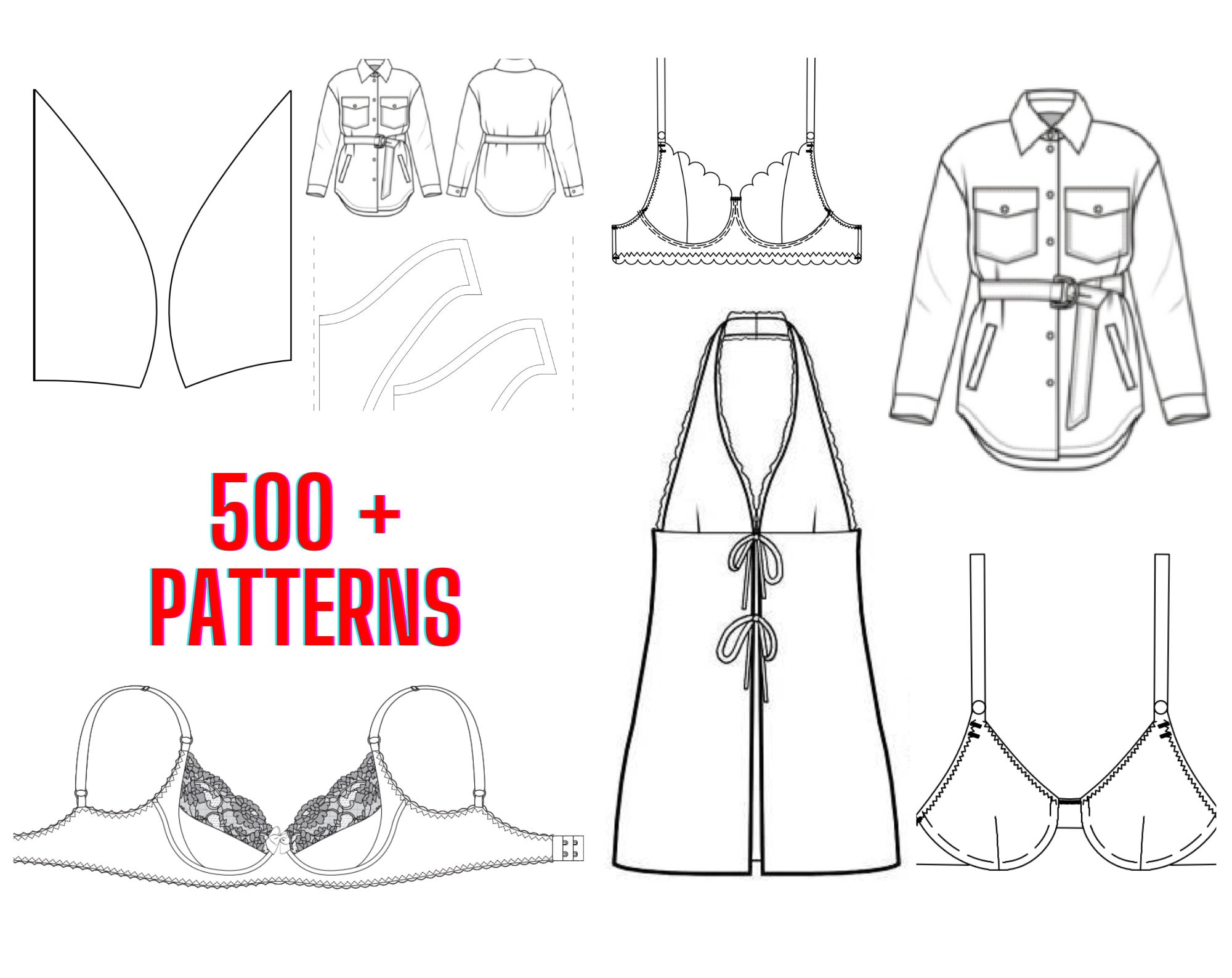 The Ultimate Lingerie Patterns Pack 500 PDF Instant Download Sewing ...