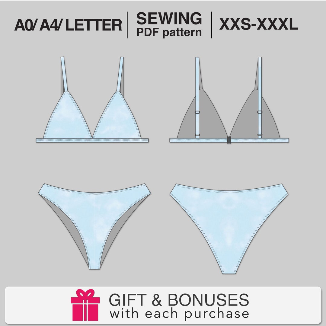 Bikini Pattern, One Piece Swimsuit, Sewing Pattern, Swimsuit Pattern ...