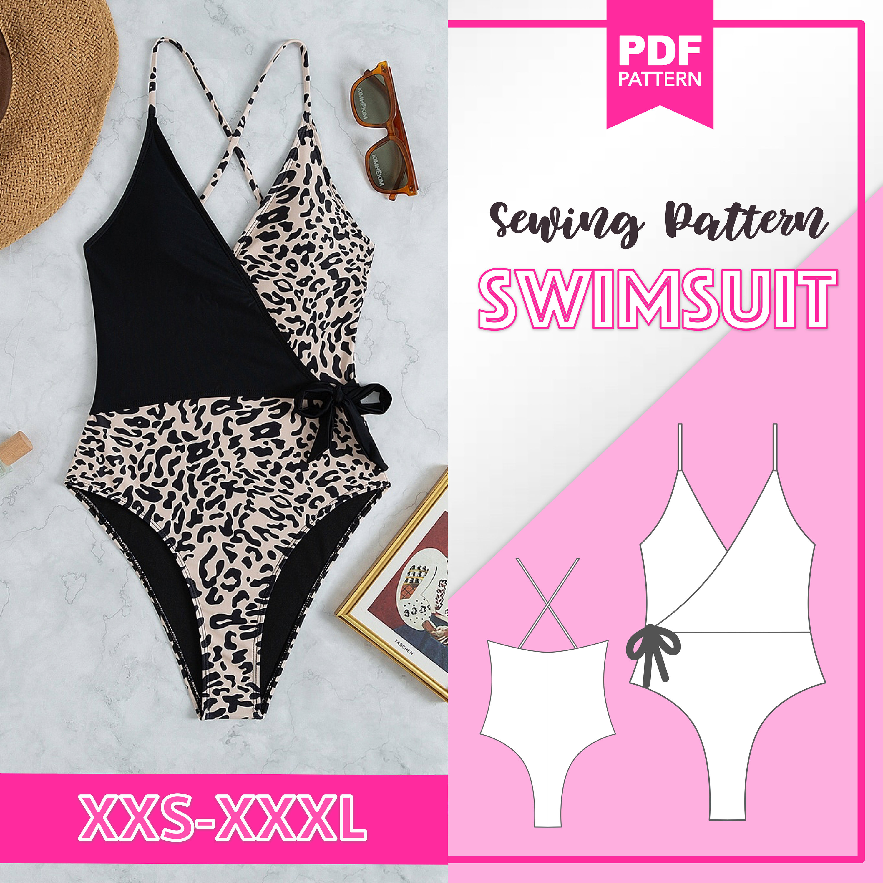 Swimsuit Pattern PDF Digital Pattern, Bikini Pattern, Women Swimsuit ...