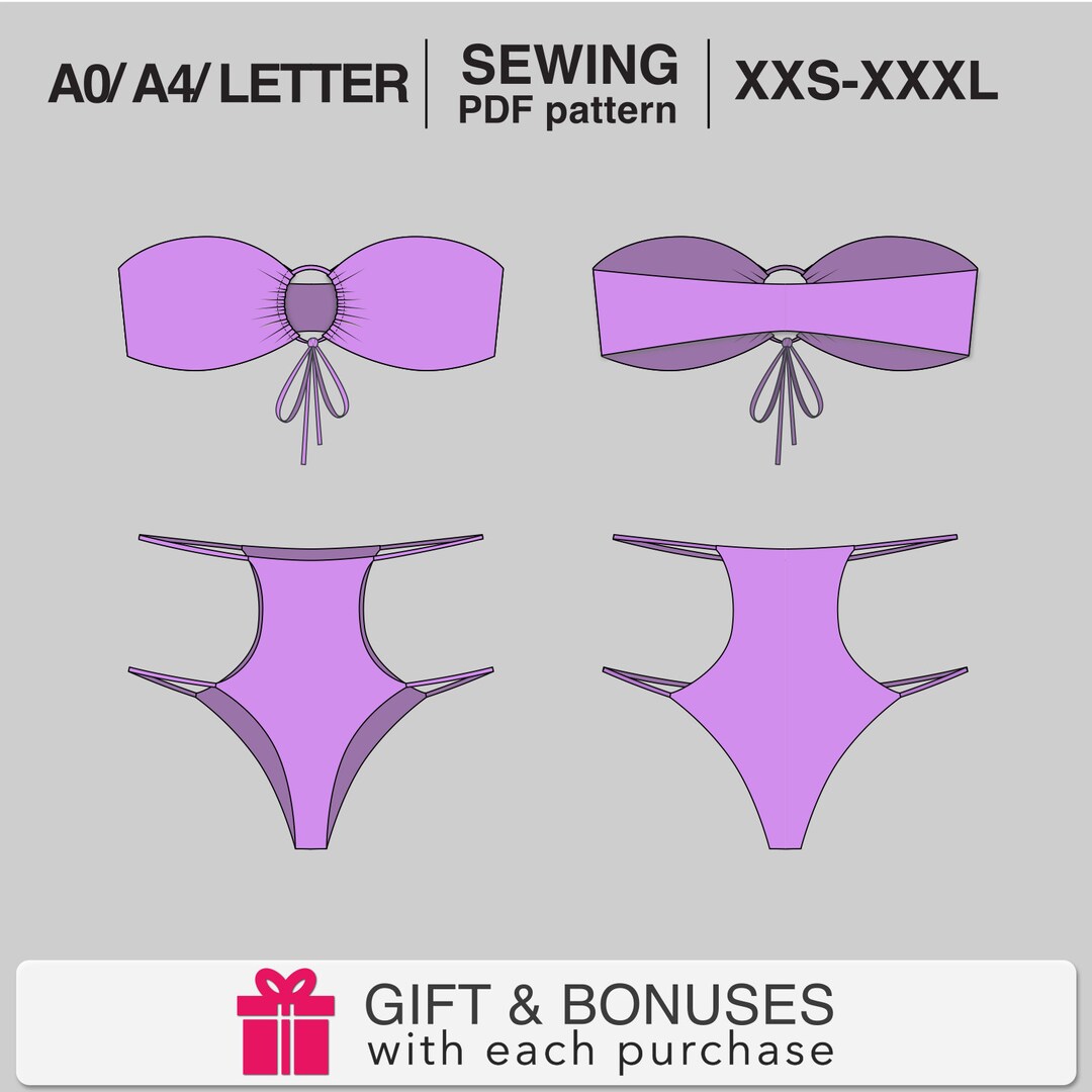 Bikini Pattern| Digital Pattern| Swimsuit Pattern| Women Swimsuit ...