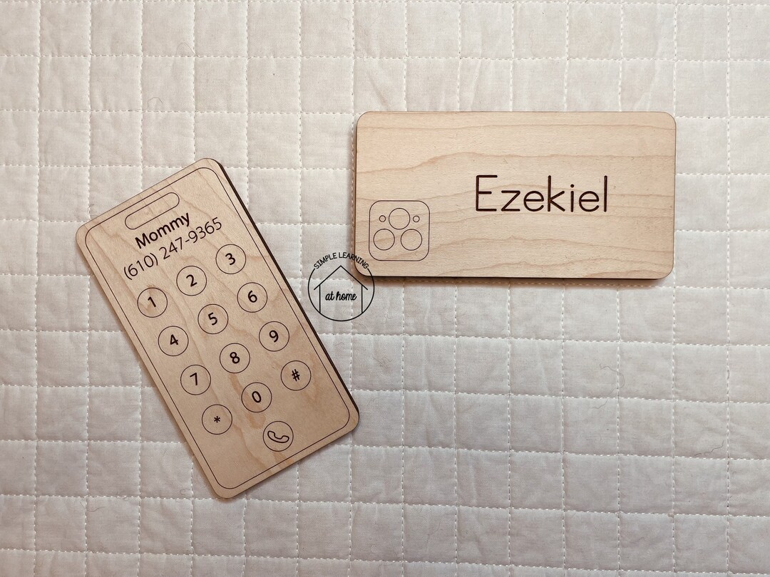 Wooden Toy Phone Personalized Toy Phone Personalized Montessori Toy ...