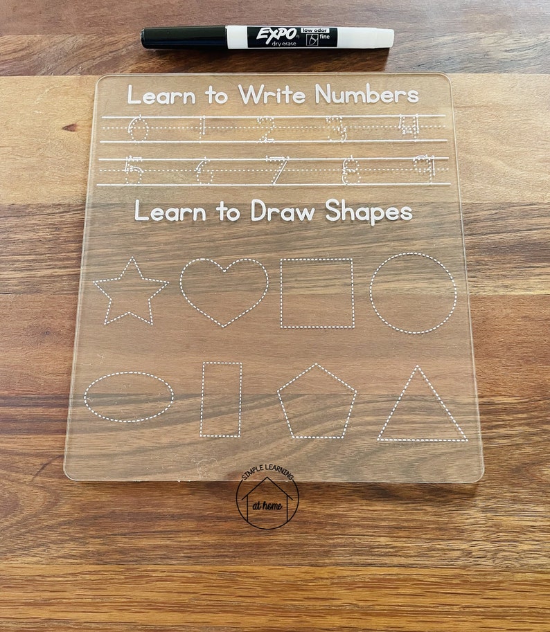 Number Tracing Board Dry Erase Letter Tracing Tracing - Etsy