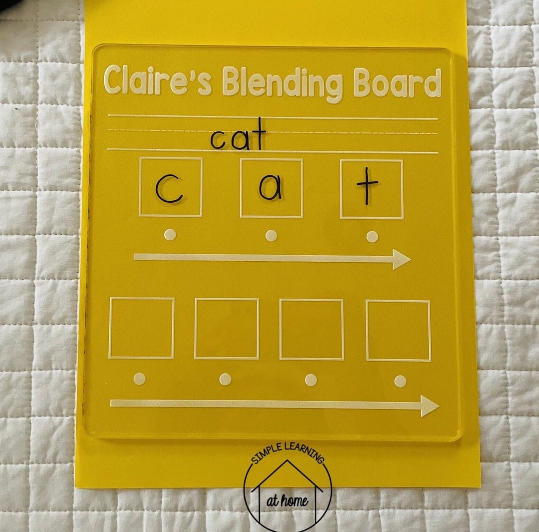 Tracing Board Elkonin Boxes Learn to Read Short Vowels Word Board ...