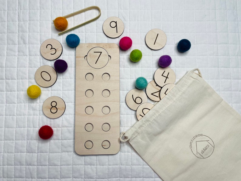 Montessori Counting Board Montessori Fine Motor Counting Board Ten ...