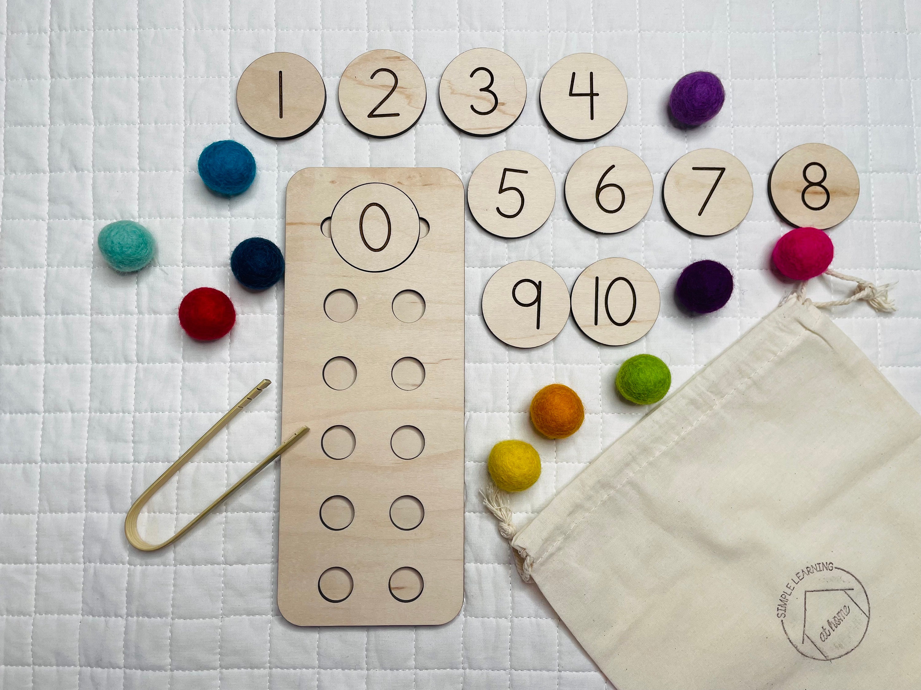 Montessori Counting Board Montessori Fine Motor Counting Board Ten ...