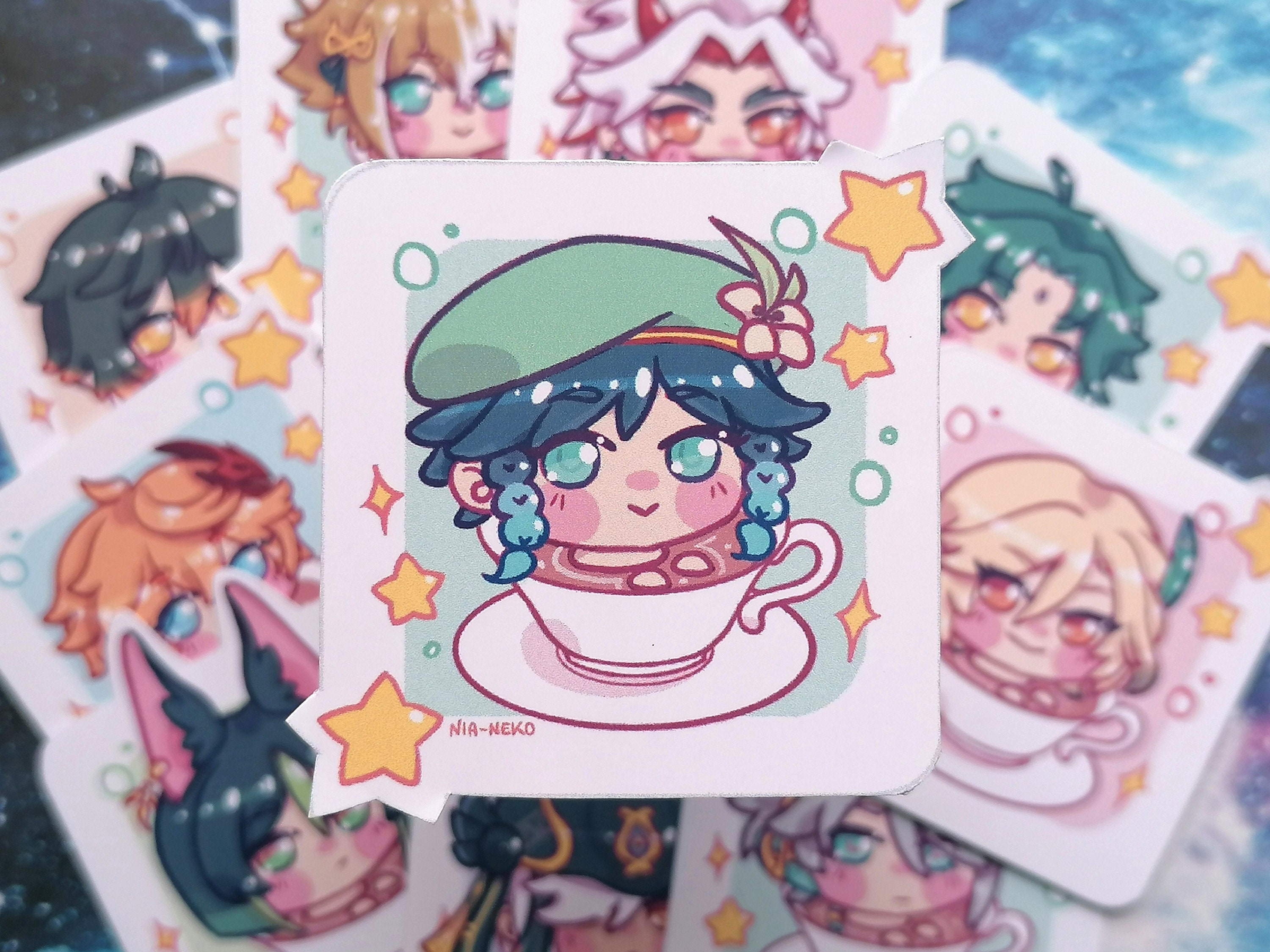 Adopt a Cup of Genshin Impact Cute Stickers From Genshin Impact venti ...