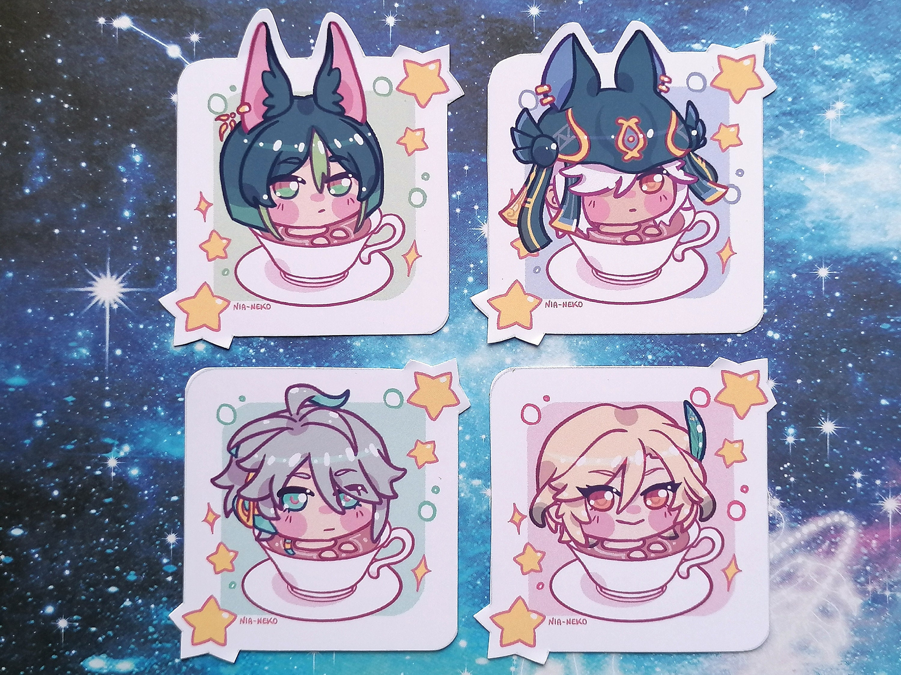 Adopt a Cup of Genshin Impact Cute Stickers From Genshin Impact venti ...