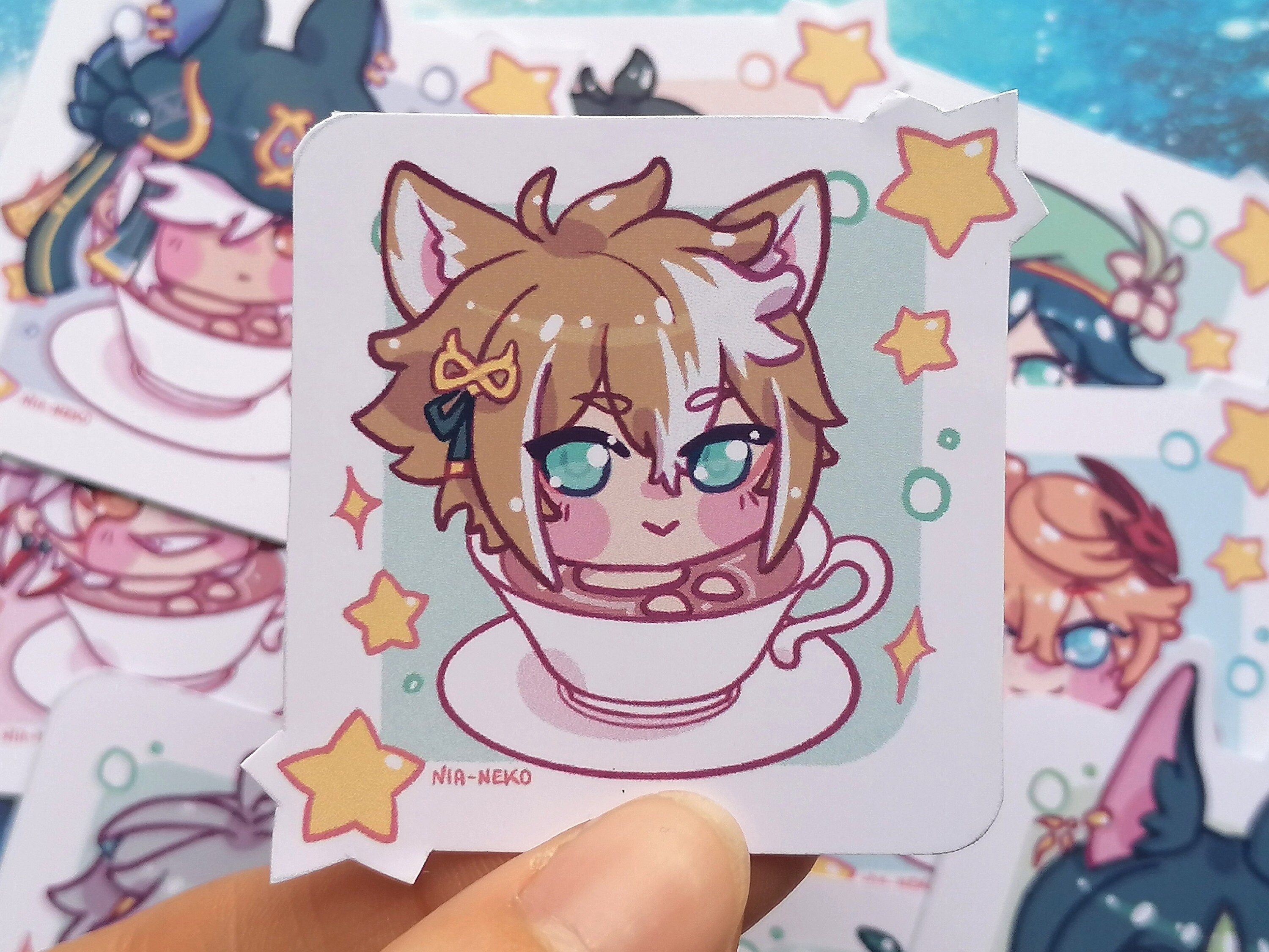 Adopt a Cup of Genshin Impact Cute Stickers From Genshin Impact venti ...