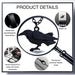 Black Raven Pendant Necklace: Gothic Bird Jewelry - Etsy