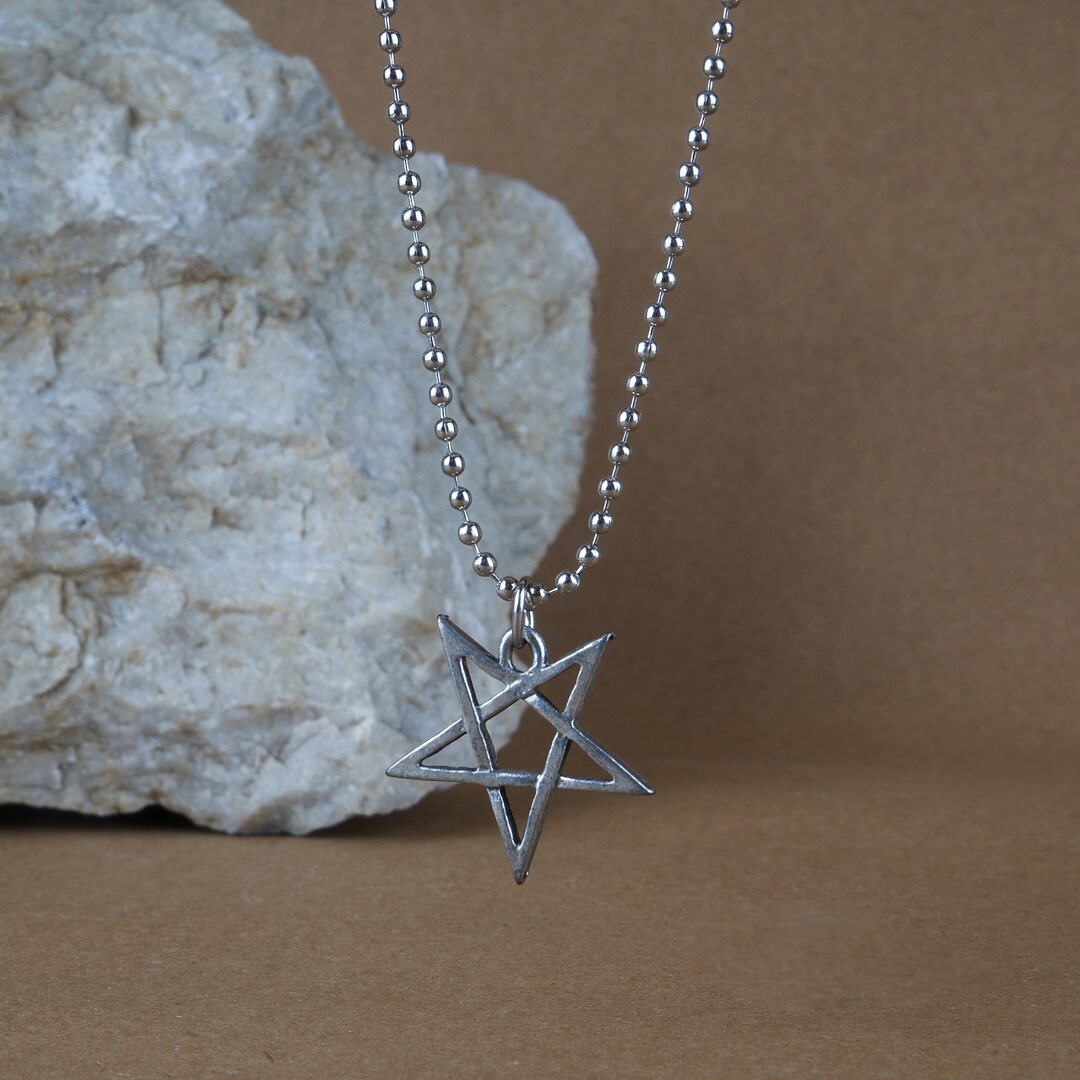 Inverted Pentagram Necklace Upside Down Pentagram Reverse - Etsy