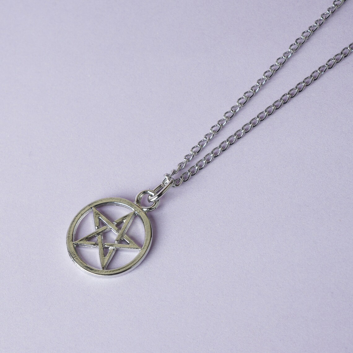 Pentacle Necklace, Wiccan Pentacle Necklace, Pentacle Necklace Meaning, Silver Color Pentacle ...