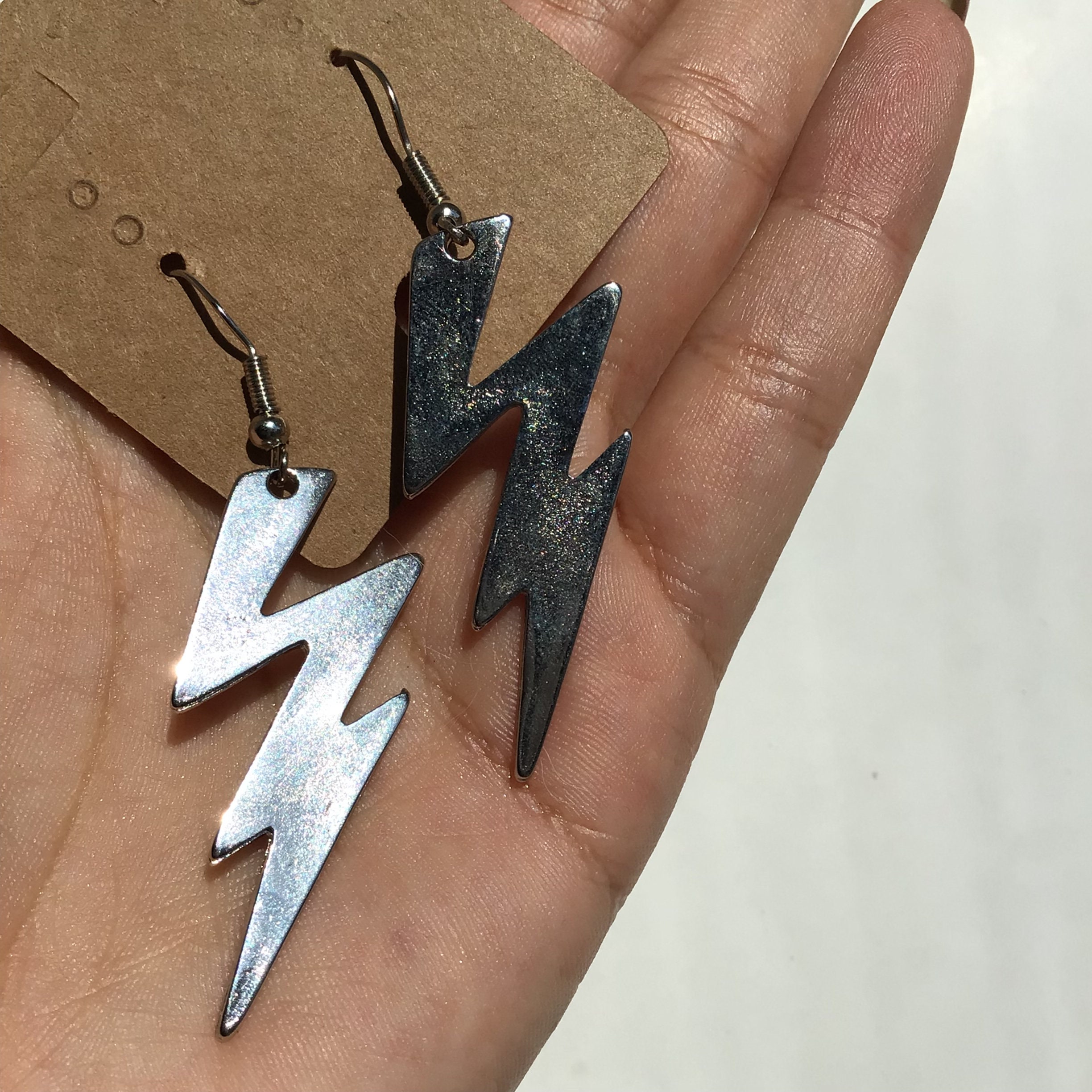 Lightning Bolt Earrings, Lightning Bolt Earrings, Thunder Earrings ...