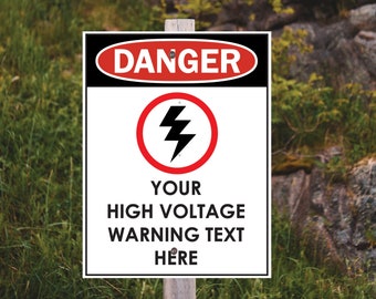 Danger 410 Volts Voltage Electric Yellow Health and Safety Warning ...