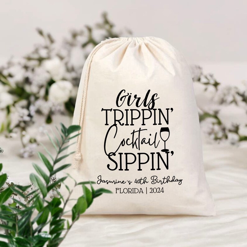 Personalized Girls Trip Survival Kit Bags Girls Trippin' Cocktail ...