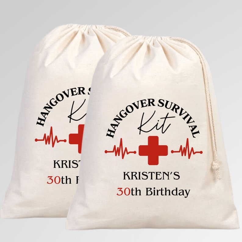 Custom Hangover Survival Kit Favor Bags Love Medicine Kit Bags ...