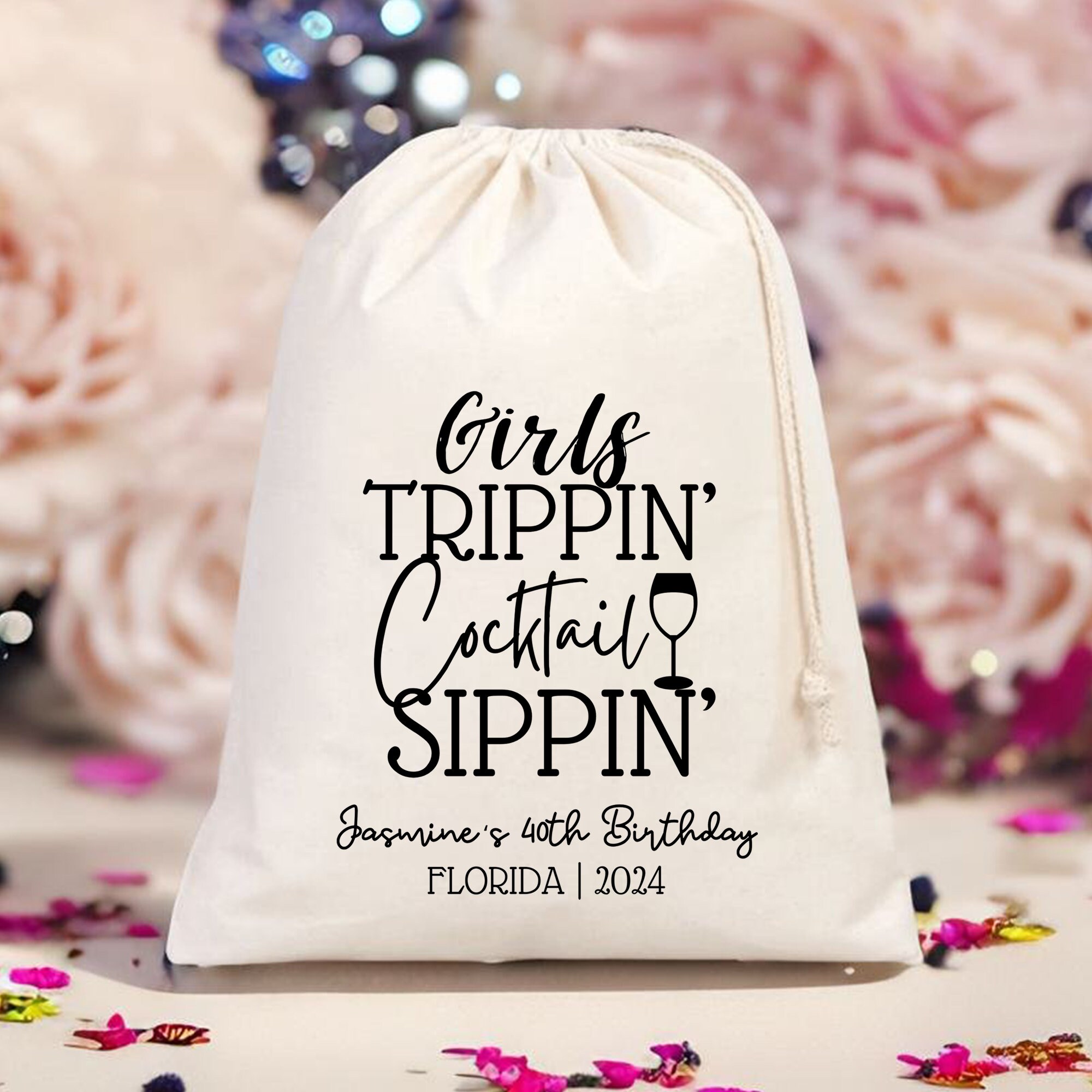 Personalized Girls Trip Survival Kit Bags Girls Trippin' Cocktail ...
