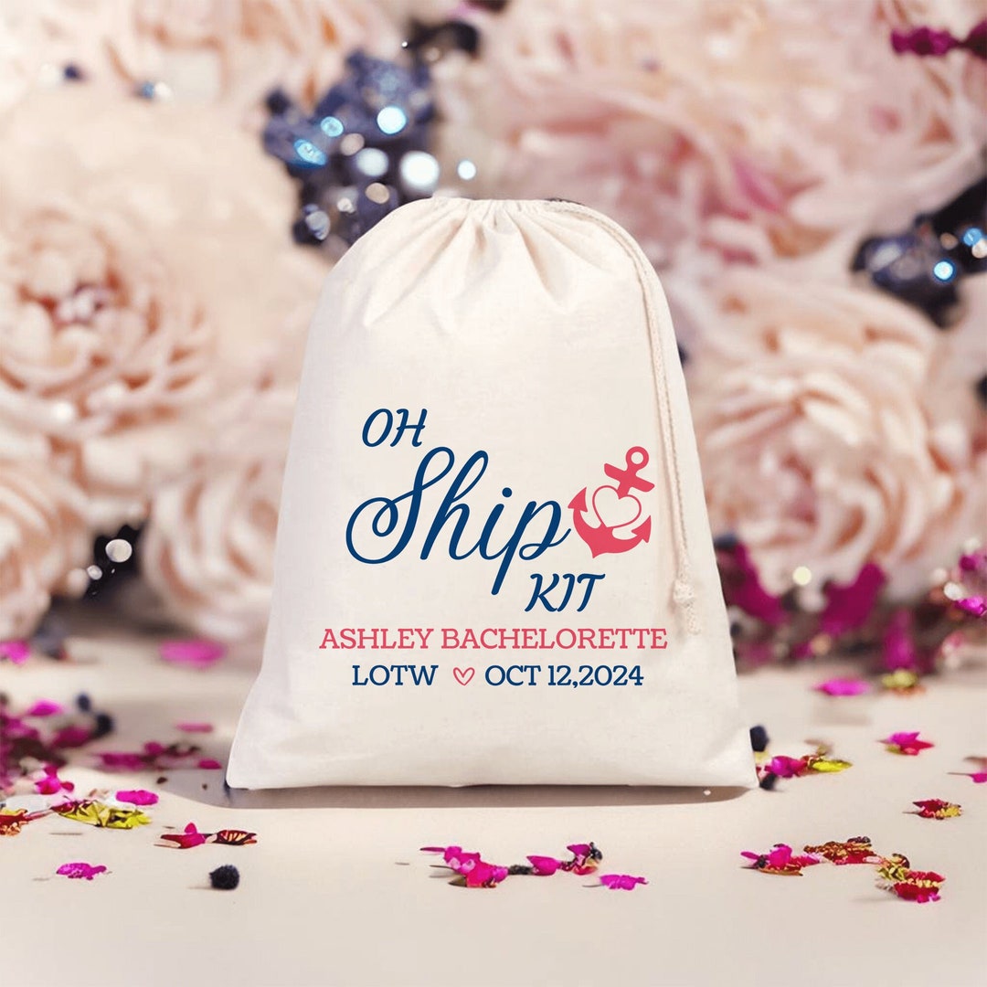 Customized Oh Ship Kit Favor Bags Cruise Party Love Bags Custom Name ...