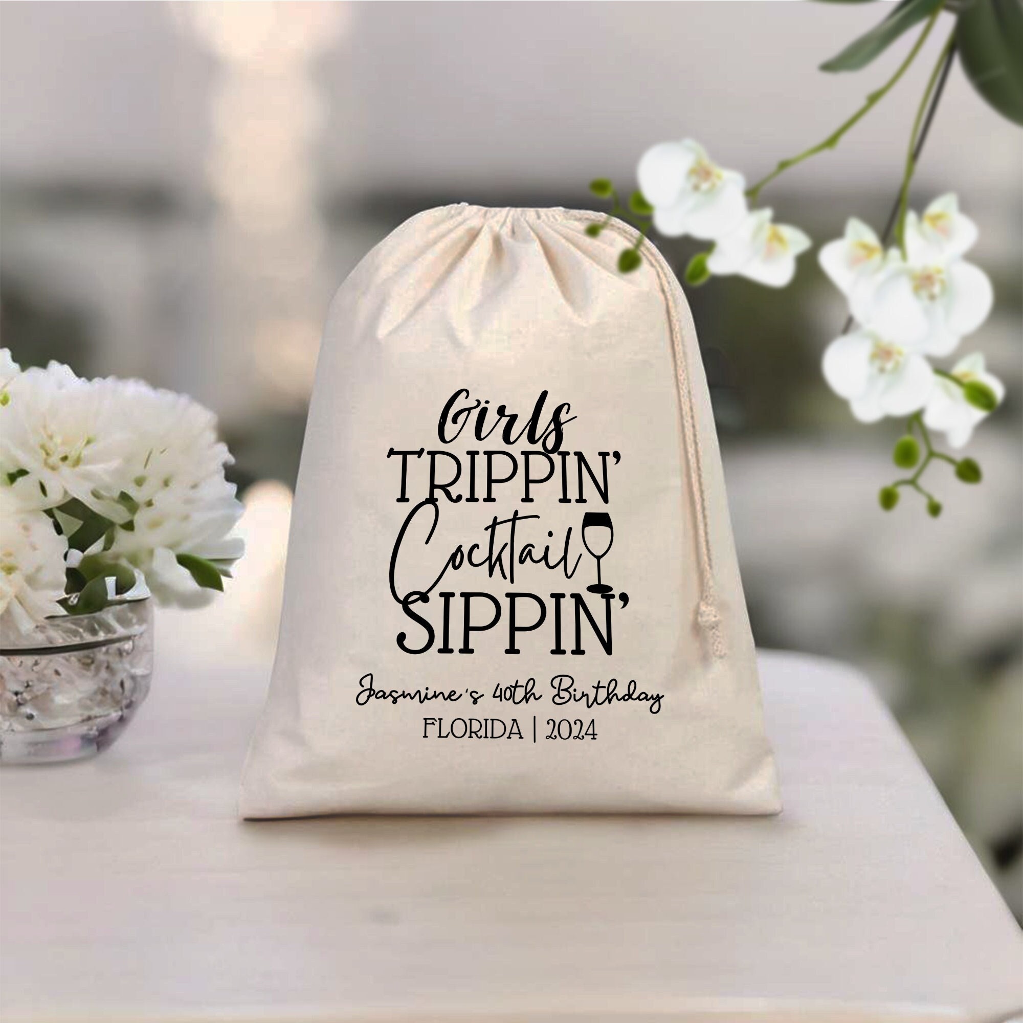 Personalized Girls Trip Survival Kit Bags Girls Trippin' Cocktail ...